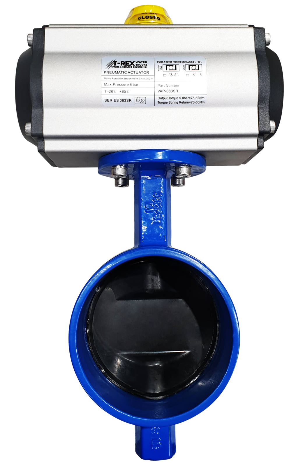 Air Actuated Grooved Butterfly Valve