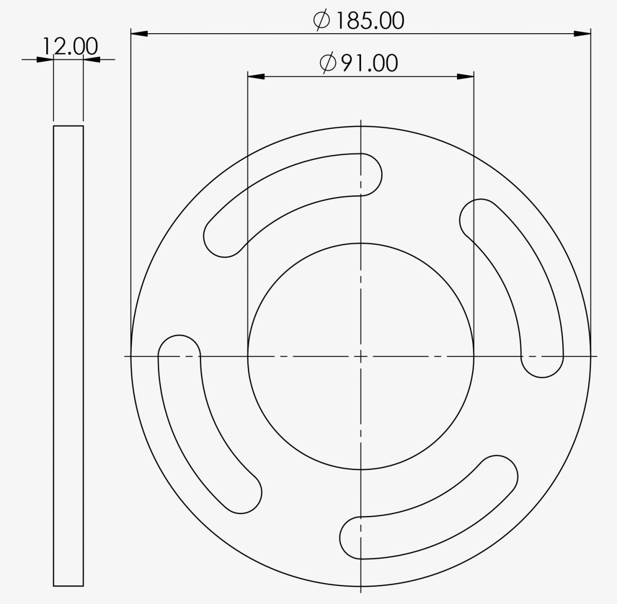 80mm (3 Inch) Table E Slotted Flange